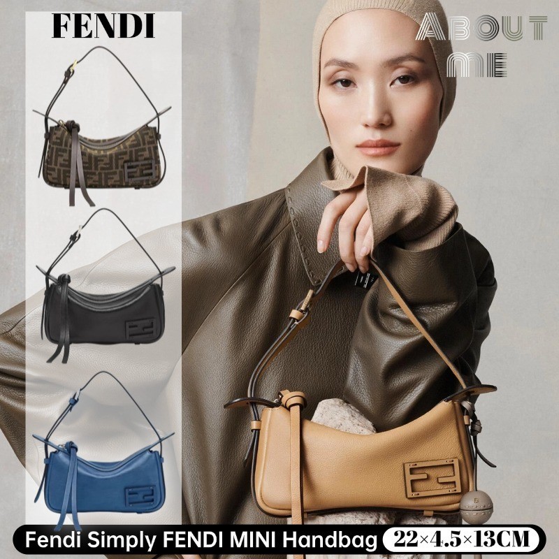 Fendi Simply FENDI Medium Handbag กระเป๋าใต้วงแขนผู้หญิงปรับได้ ...