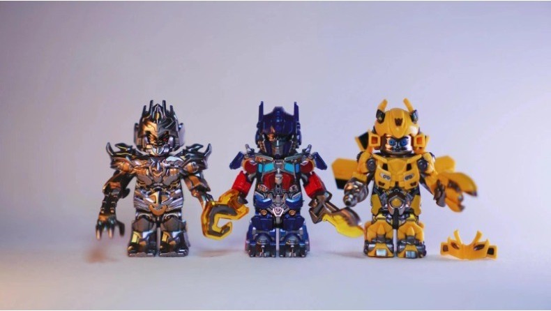 Brickman Transformers Optimus Prime Bumblebee Megatron Minifigures 3in1 Building Block ของเล่น ...