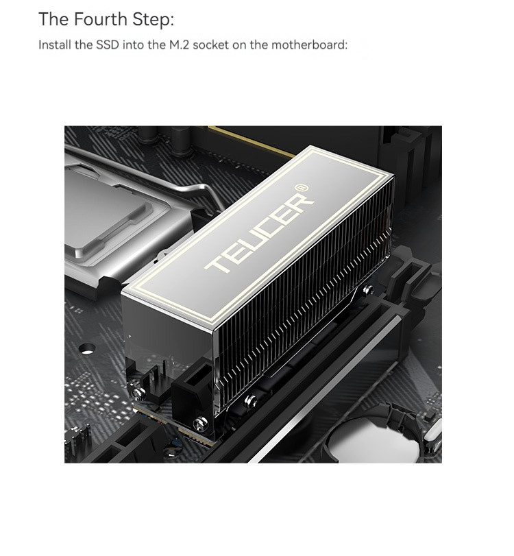 Teucer M2-10 Dual ท่อความร้อนฮีทซิงค์ M.2 2280 NVMe SSD Cooler พร้อม ...