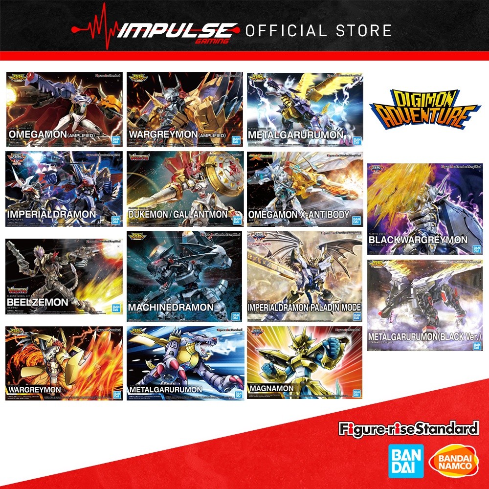 ในสต็อก Bandai Figure-Rise Standard AMPLIFED Wargreymon Imperialdramon ...