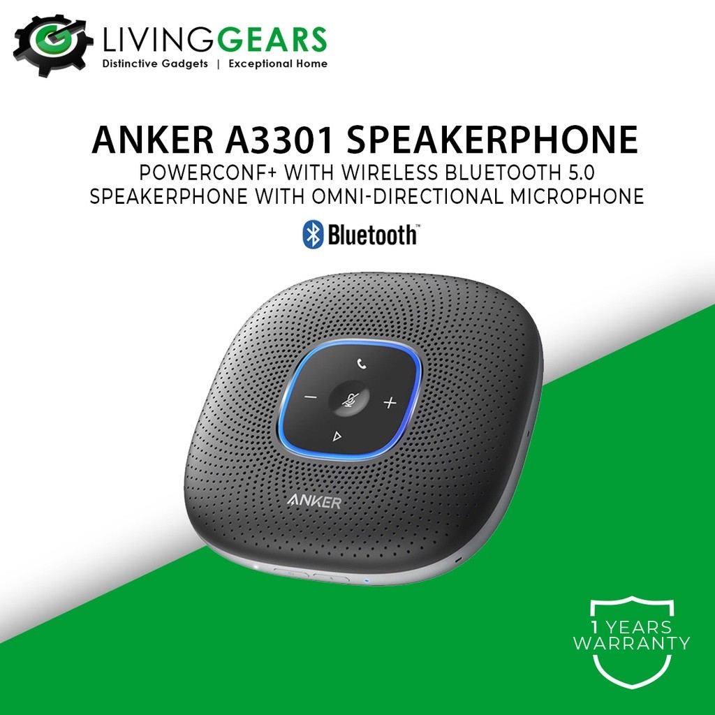 ในสต็อก Anker A3301/A3302/A3305/A3306 PowerConf Bluetooth Speakerphone 6 Mic / Aukey SP-A8 ...