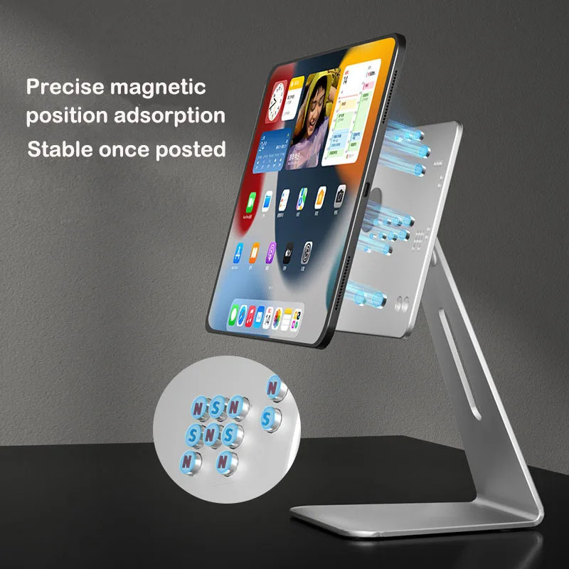 ในสต็อก ขาตั้ง ipad 360° Rotation Magnetic levitation Tablet Holder Stand สําหรับ iPad pro iPad ...