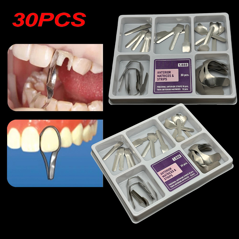 30pcs ทันตกรรม Proximal Anterior Strips Matrix Bands Twin Anterior ...