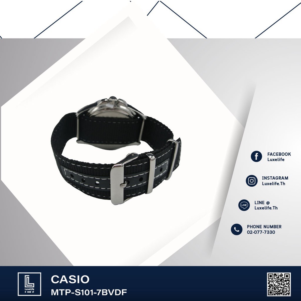 นาฬิกาข้อมือ Casio รุ่น MTP-S101-7BVDF Standard นาฬิกาข้อมือสุภาพบุรุษ สายหนัง | Shopee Thailand