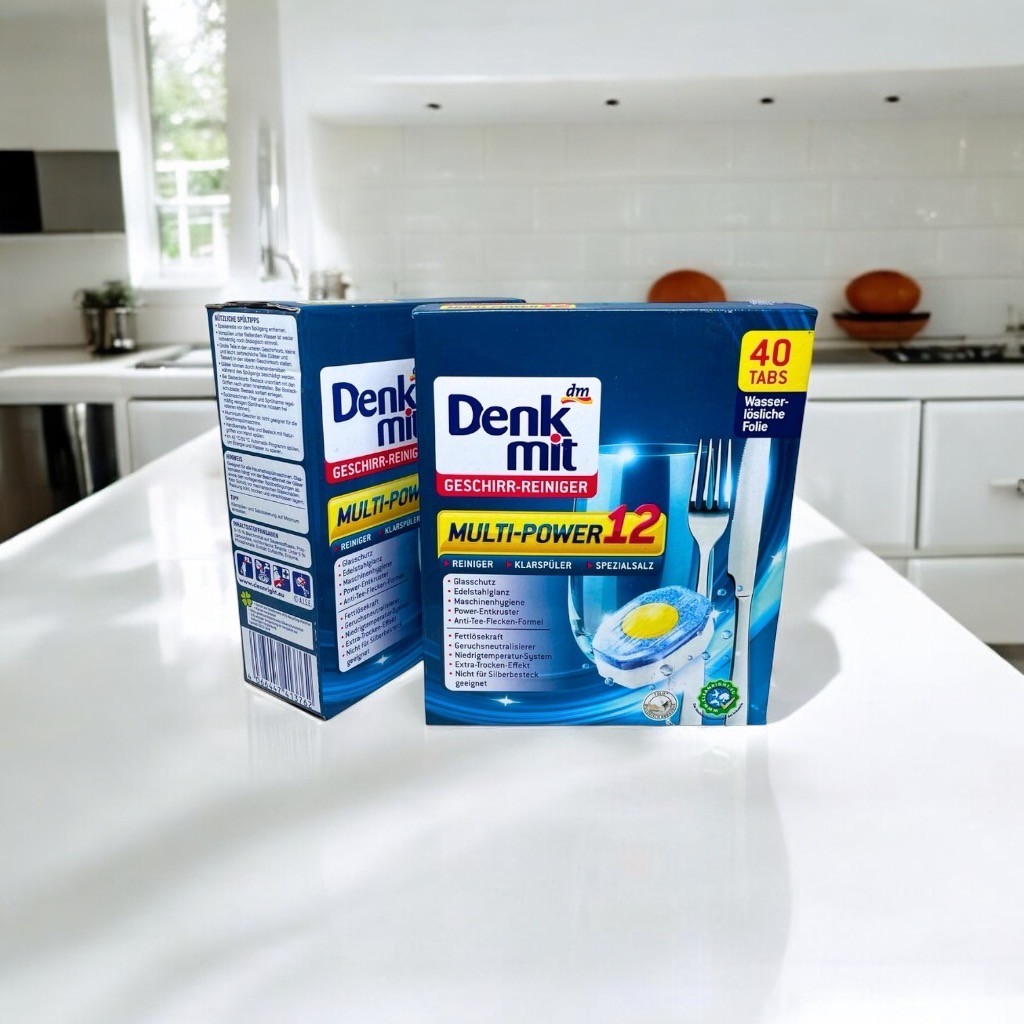 ชุดทำความสะอาดจาน ผงล้างจาน+เกลือ+น้ำยาแววาว Denkmit Dishwasher สำหรับ ...