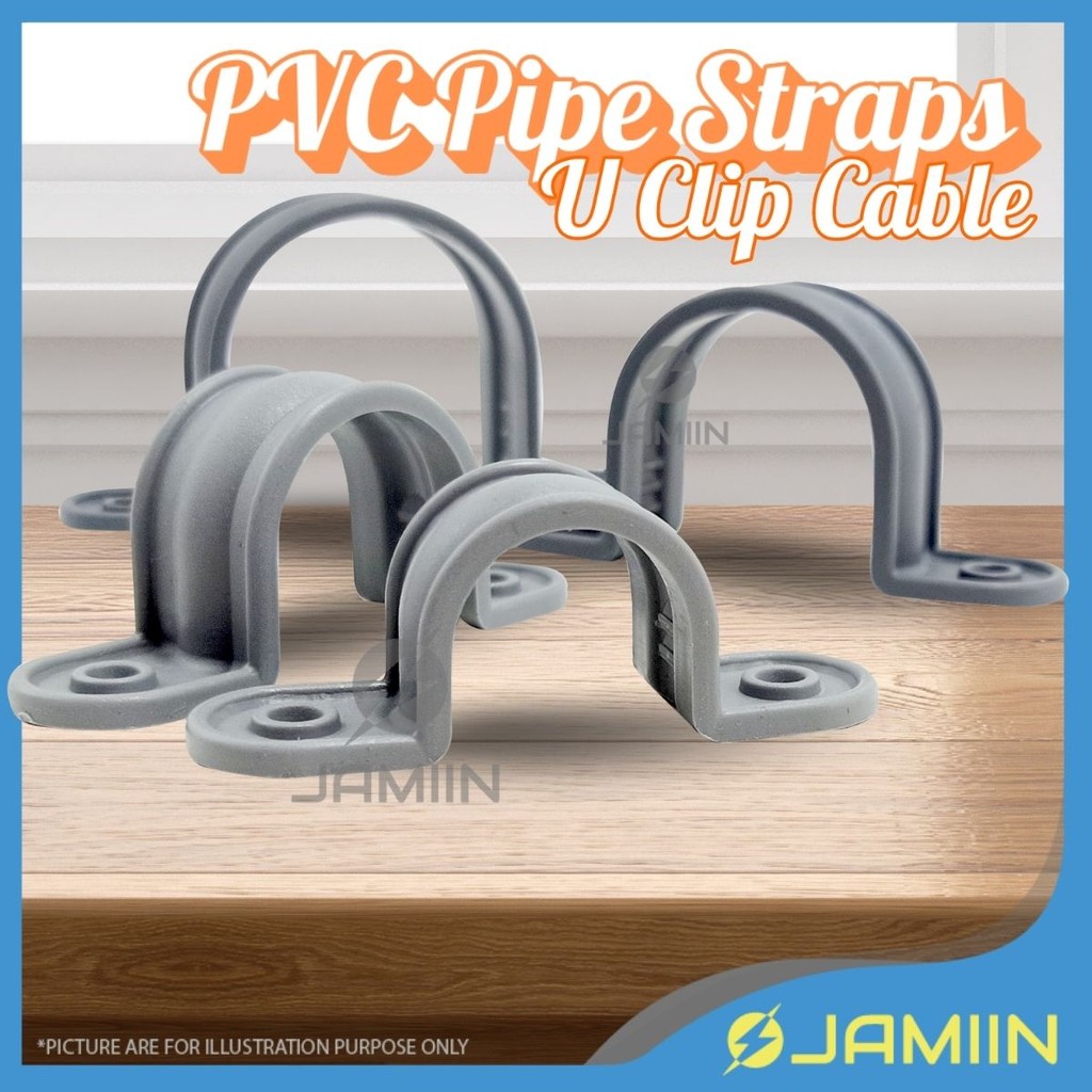 Sy U-Pipe คลิป PVC ท่อสายรัดสองรูพลาสติกท่อ Clamps Convuit สายรัด ...