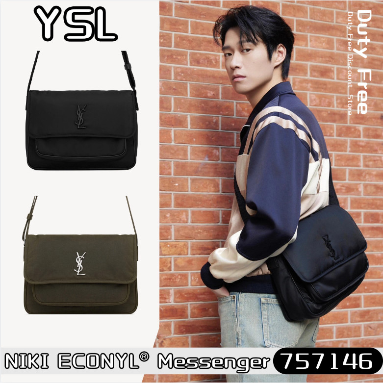 YSL Saint Laurent NIKI ECONYL ® MESSENGER Men's camera bag วายเอสแอล ...