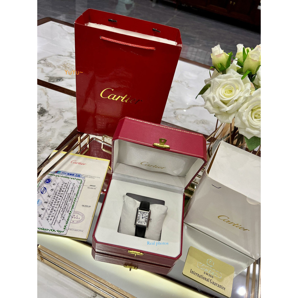 ((YuYu Ready Stock) Classic Tank Steel Band Ultra-Thin Watch 3A All ...