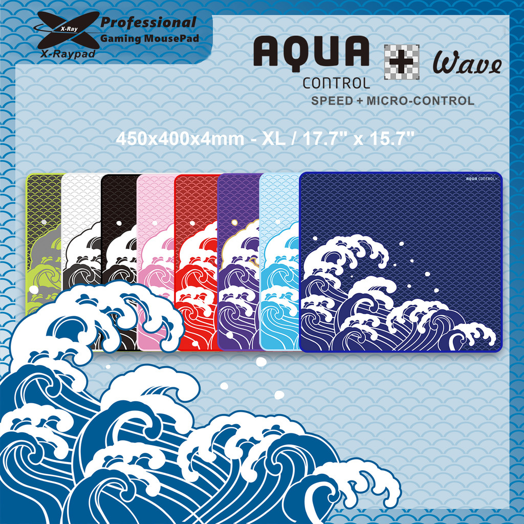 แผ่นรองเมาส์สําหรับเล่นเกม X-raypad Aqua Control Plus ขนาด 450x400x4 ...