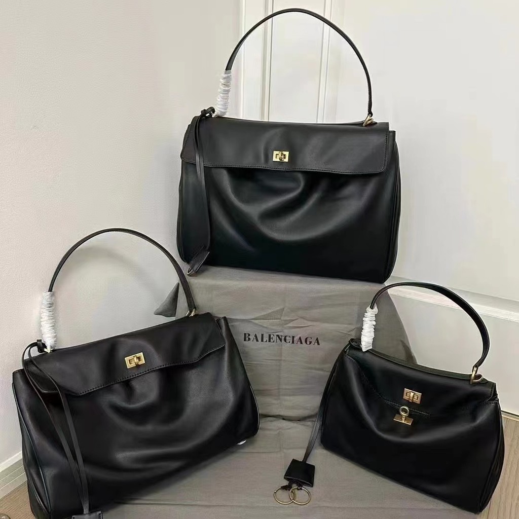 ♞Rodeo Bag กระเป๋าโท้ทหนังแท้ทรงหลวมขนาดใหญ่กระเป๋าสะพายผู้หญิง erfv ...