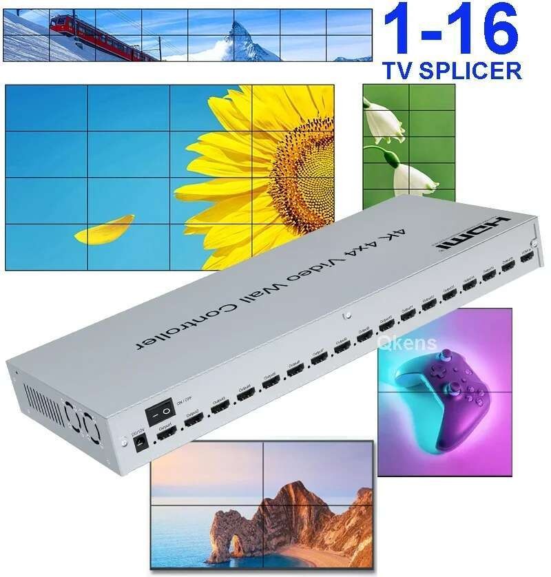 4K 4x4 HDMI Video Wall Controller 2x2 3x3 3x4 3x5 Multi Screen ...