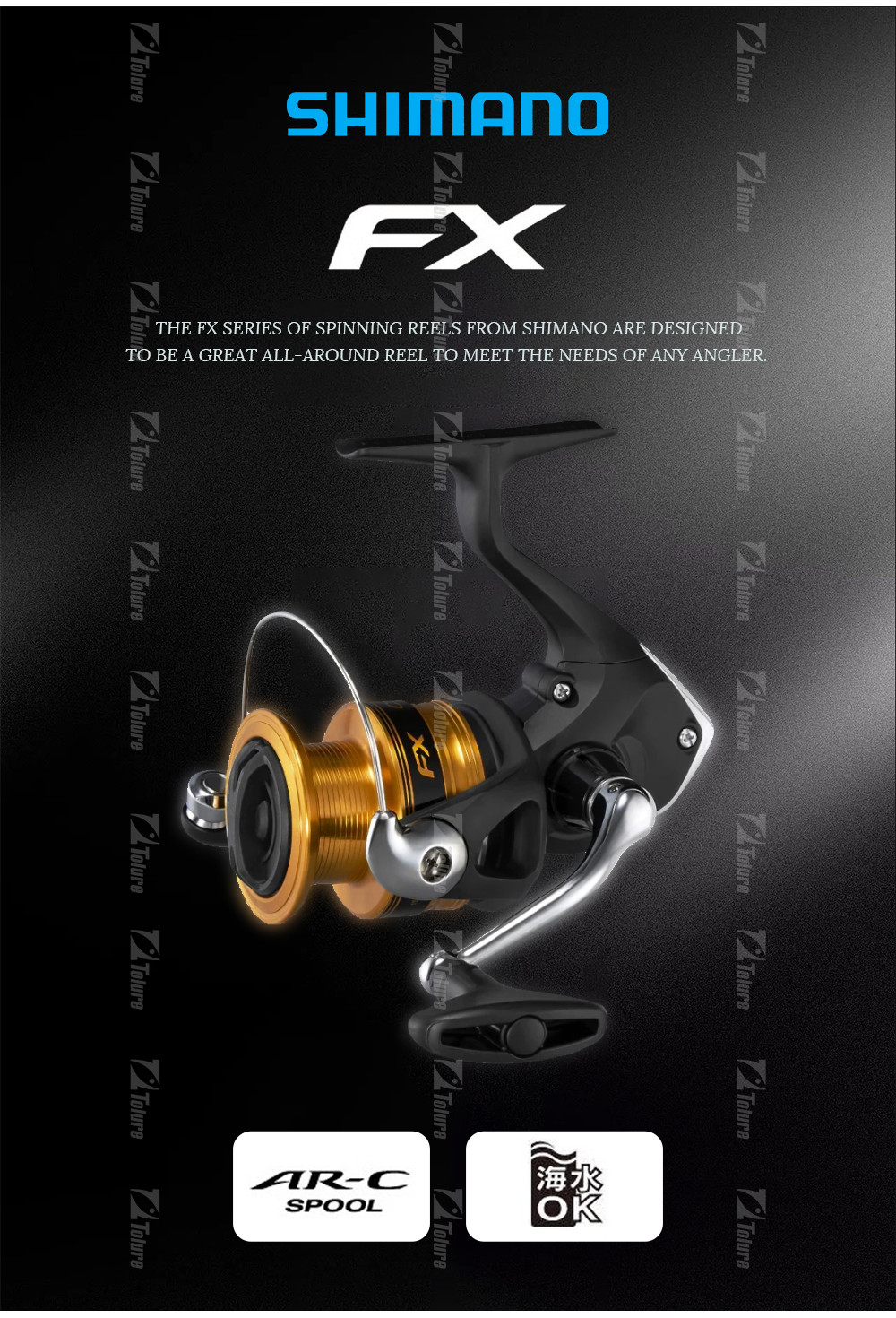 Shimano FX Spinning Fishing Reel น้ําทะเลน้ําจืด 1000-4000 AR-C Spool 2 ...