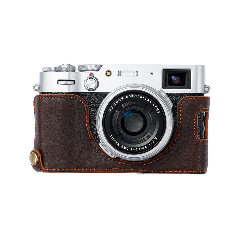 เคสหนัง Fuji x100f X100V X100S X100T เคสป้องกันครึ่งฐานรูเปิด | Shopee Thailand