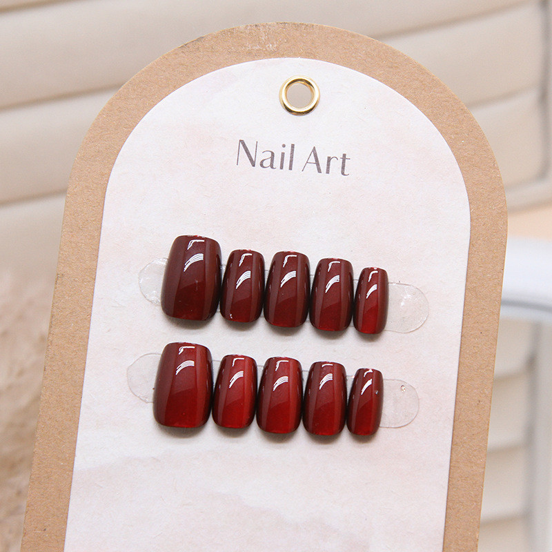 ยอดนิยม 10 ชิ้นแมวตาคริสตัลเล็บปลอม Shining Cat Eye Series สวมใส่เล็บ ...