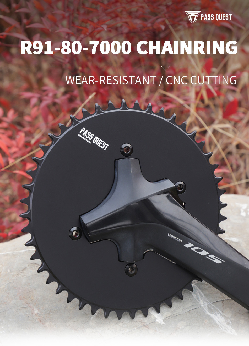 PASS QUEST Chainring for 105 R7000 Shimano Dura Ace R9100 Ultegra r8000 ...