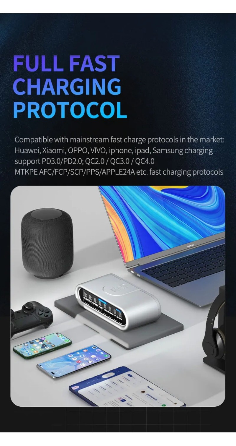 Mechanic E-Power Pro Max 240W Desktop Multi-port Charger QC 3.0 ...