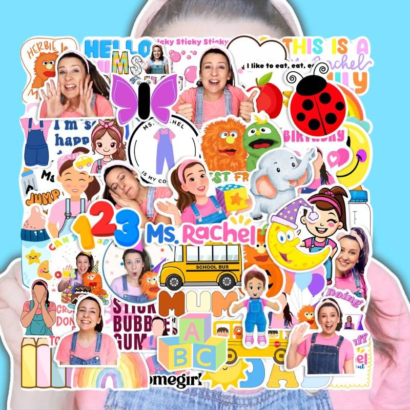 สติ๊กเกอร์ Rachel ที่ไม่ซ้ํากันสําหรับเด็กออกแบบมาเพื่อการศึกษาในช่วง ...