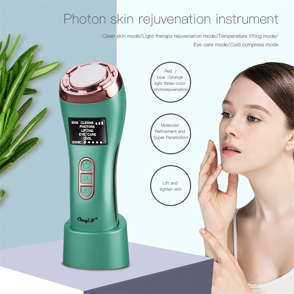 ในสต็อก CkeyiN เครื่องนวดหน้าไฟฟ้า Cold & Hot Positive and Negative ...