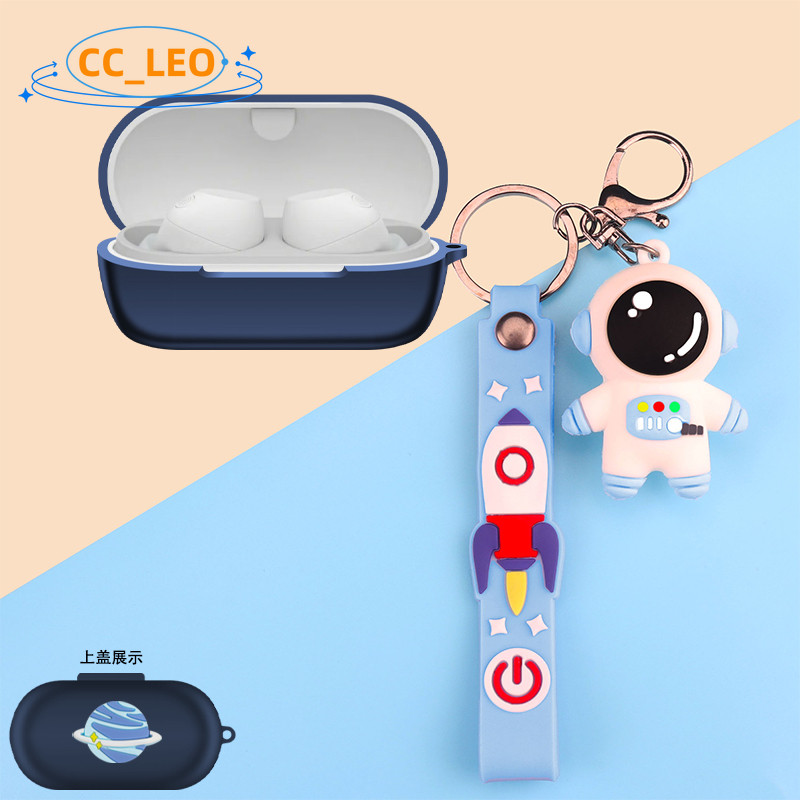 For Sony WF-C710N Case Cartoon Astronaut Piggy Keychain Pendant ...