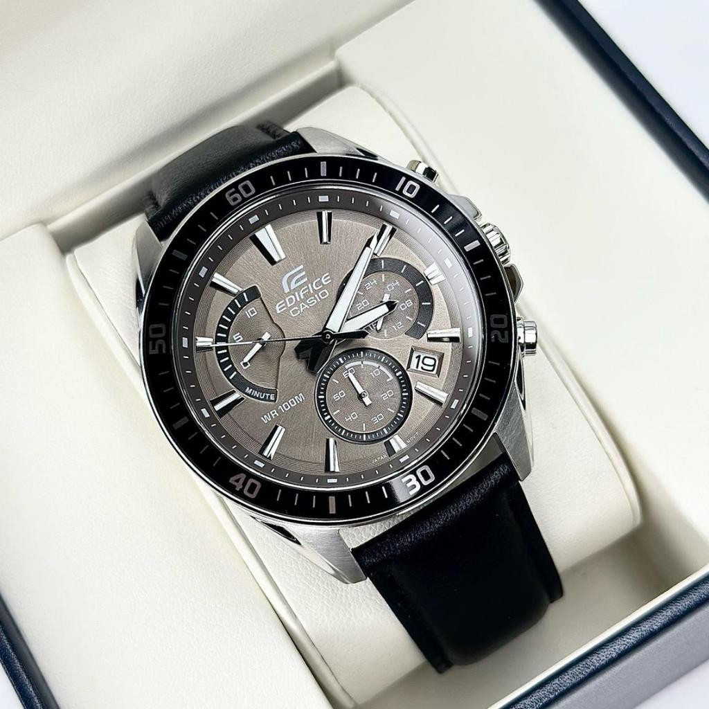 นาฬิกา Casio Edifice แท้ รุ่น EFR-552L-5AVUDF Chronograph สายหนัง ...
