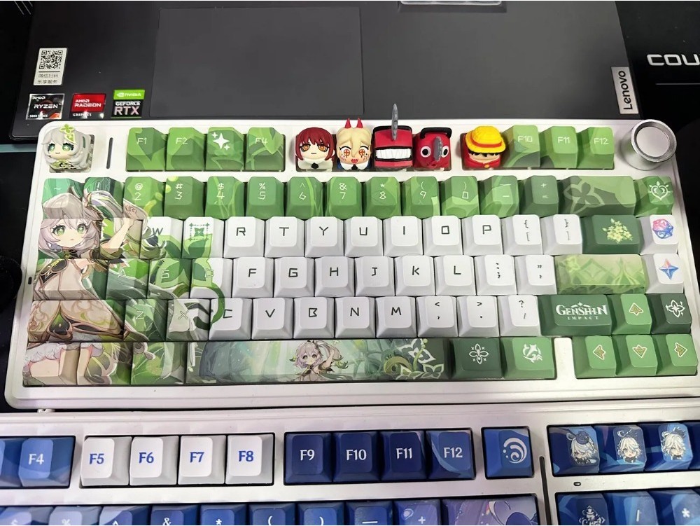Genshin Furina Keycap น่ารักการ์ตูน 3D น่ารัก MX สวิทช์คีย์บอร์ดเรซิ่น ...