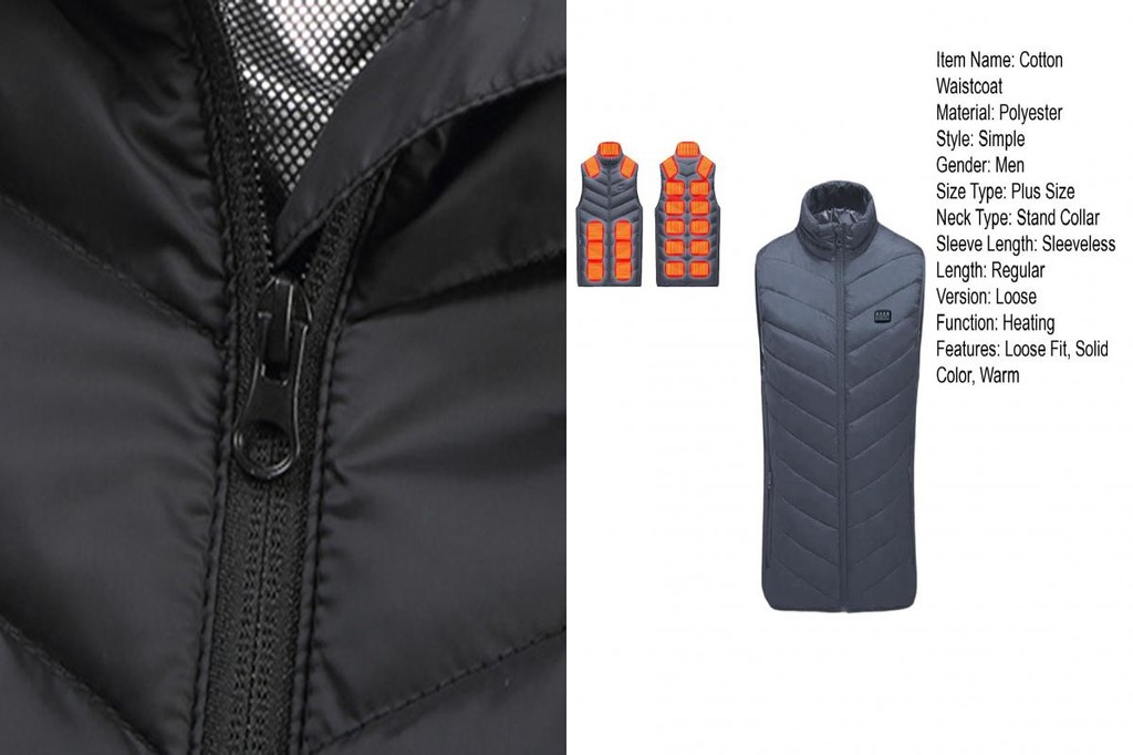 Far-infrared Thermal Distribution Jacket Anti-pilling Thermal Vest Usb ...