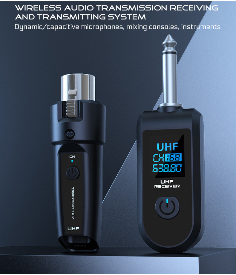 K1 2.4Ghz ระบบไมโครโฟนไร้สาย XLR เครื่องส่งสัญญาณสําหรับ Dynamic Mic ...