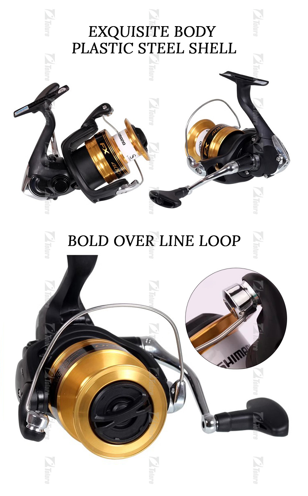 Shimano FX Spinning Fishing Reel น้ําทะเลน้ําจืด 1000-4000 AR-C Spool 2 ...