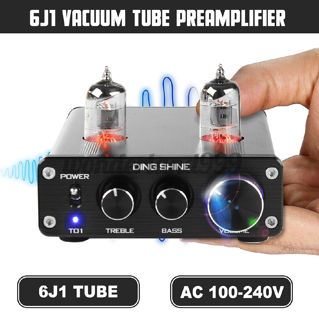 ในสต็อก HiFi Digital 6J1 หลอดสูญญากาศ Preamplifier เสียงสเตอริโอ Pre ...