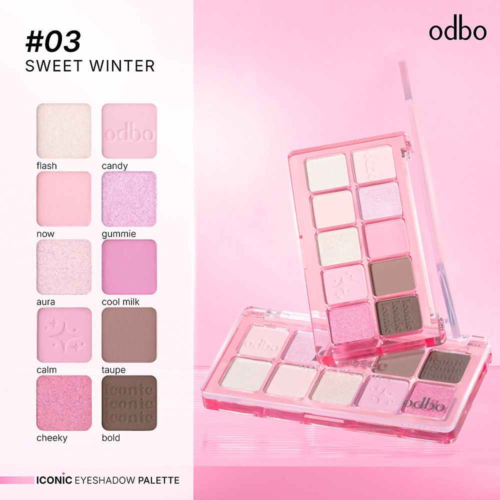 odbo Iconic Eyeshadow Palette พาเลท อายแชโดว์ 10 เฉดสี เนื้อแมทท์ และชิมเมอร์ (OD2029) | Shopee ...