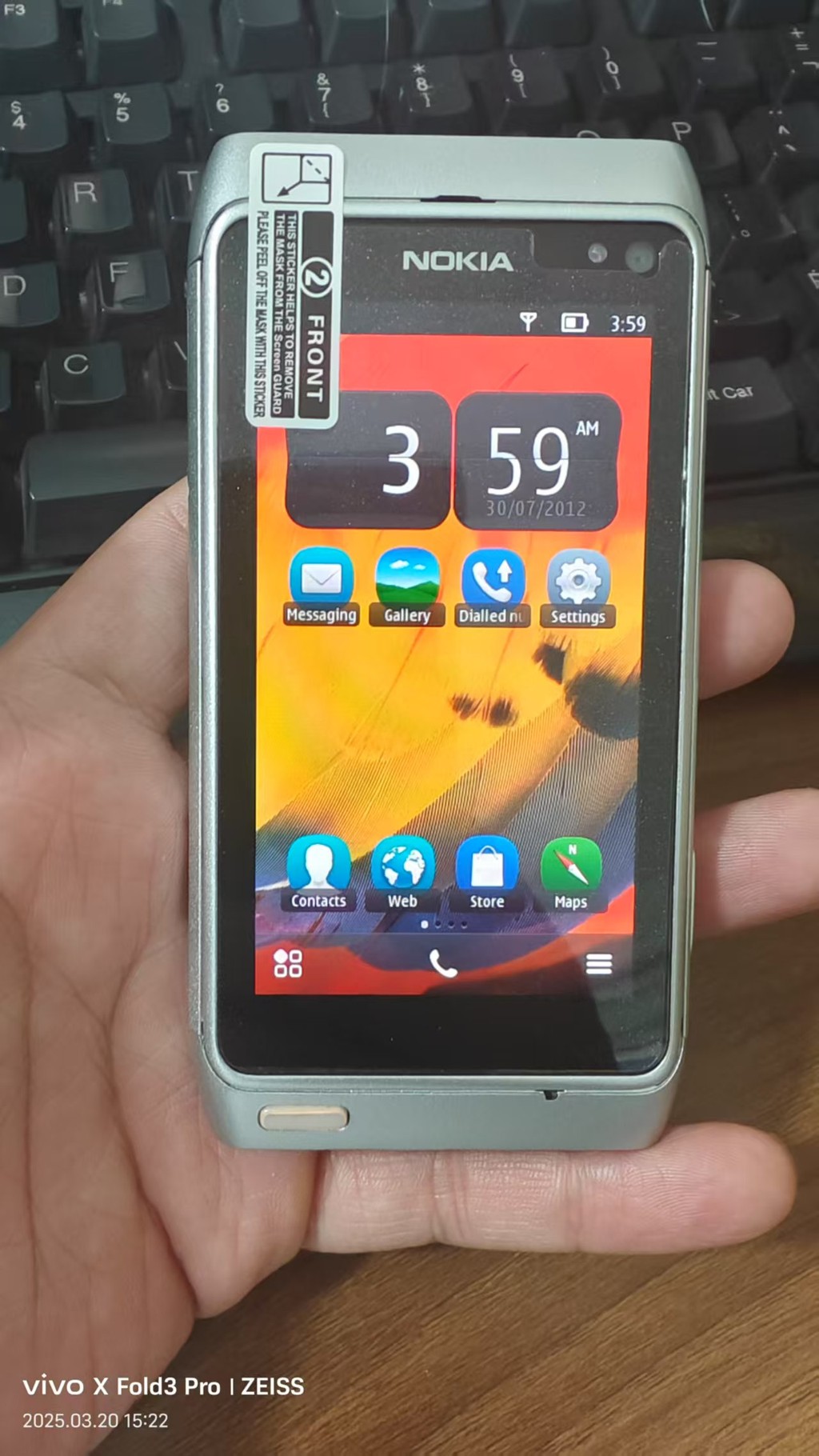 Nokia N8 Silver Orange Symbian3 OS โทรศัพท์คลาสสิกหน้าจอสัมผัสเลนส์ ...