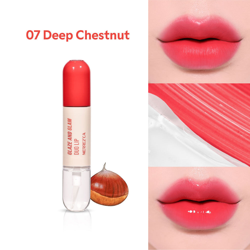Merrezca Glaze & Glam Duo Lip 4ml เมอร์เรซกา ลิปดูโอ้สองหัว เนื้อสัมผัส ...