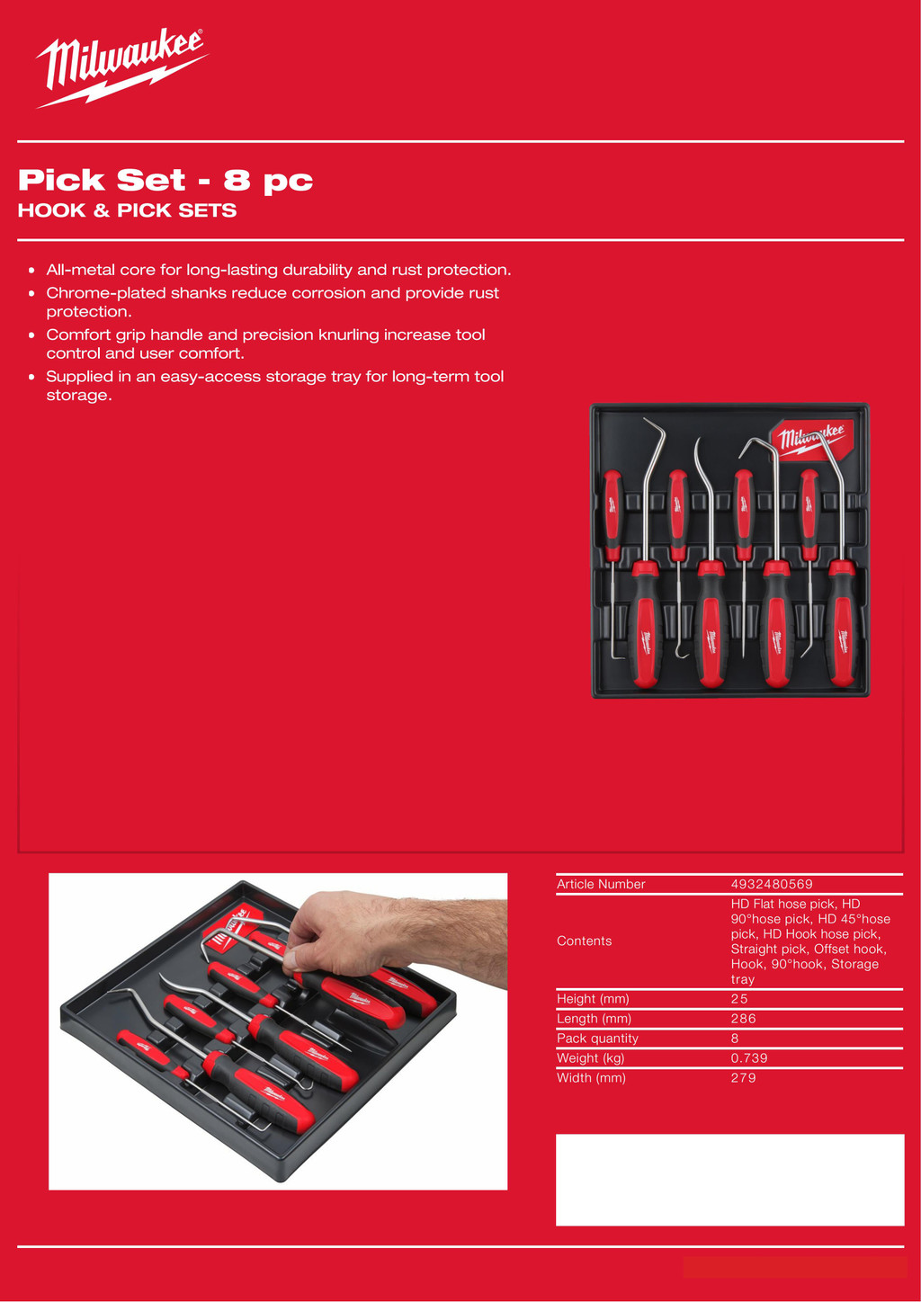 มิลวอกี 4932480569 ชุดตะขอ & ปิ๊ก - 8 ชิ้น | Shopee Thailand