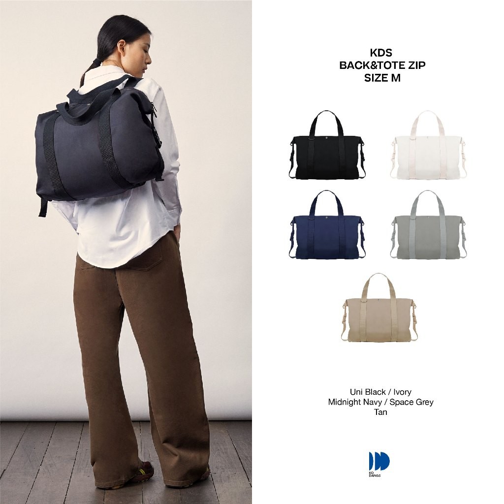 KODANGS BACK&TOTE ZIP SIZE M กระเป๋าเป้ซิบขนาดกลาง กันละอองน้ำ XXFF ...