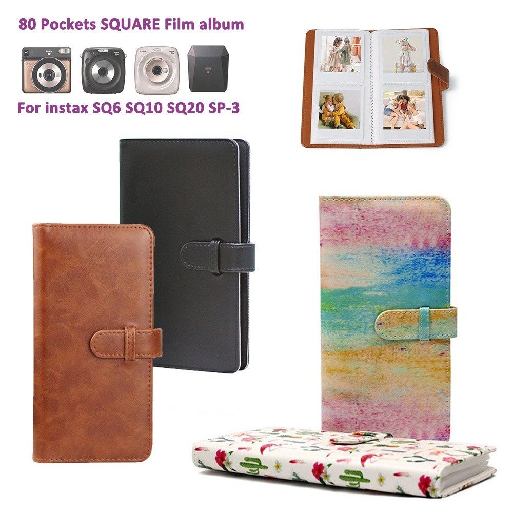 ในสต็อก 80 กระเป๋าอัลบั้มสําหรับ Fujifilm Instax SQUARE SQ1 SQ6 SQ20 SQ10 กล้อง Photo SP-3 ฟิล์ม ...