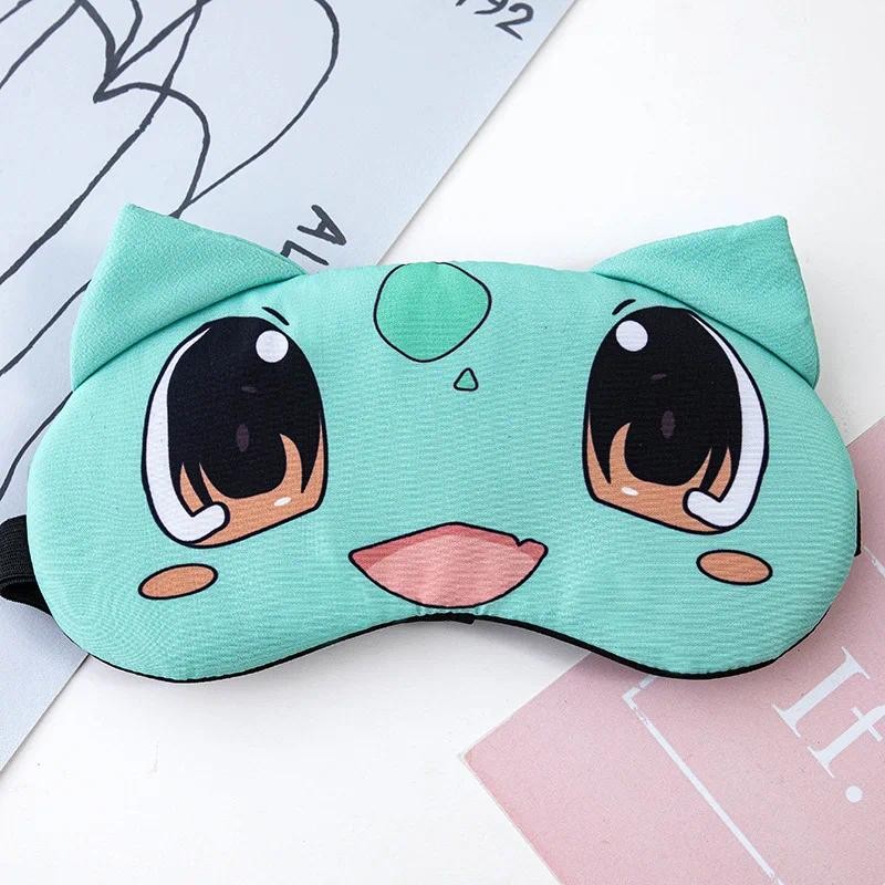 อะนิเมะ Pokemon Pikachu Eye Mask สําหรับ Sleeping แบบพกพาการ์ตูน Soft ...