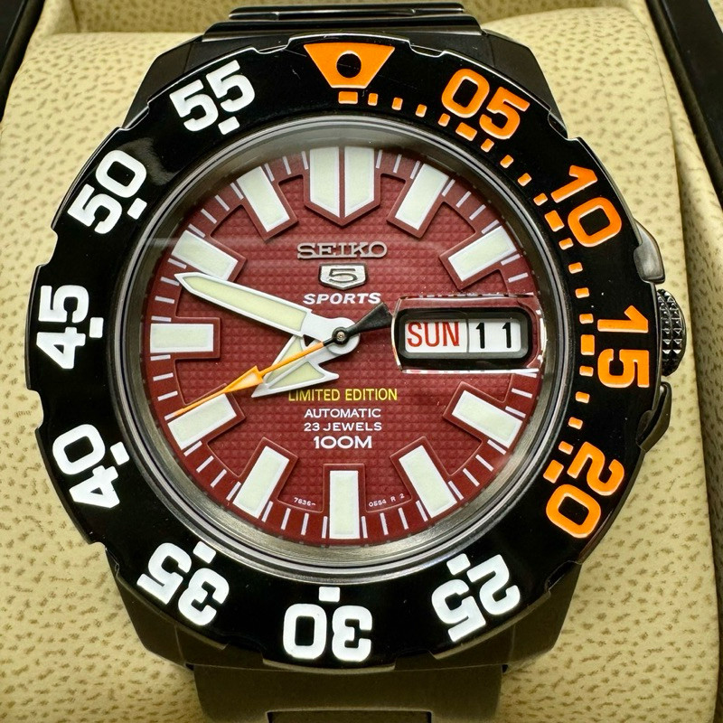 Seiko Mini Monster Burgandy Limited Edition 1881 SNZH49K1 | Shopee Thailand