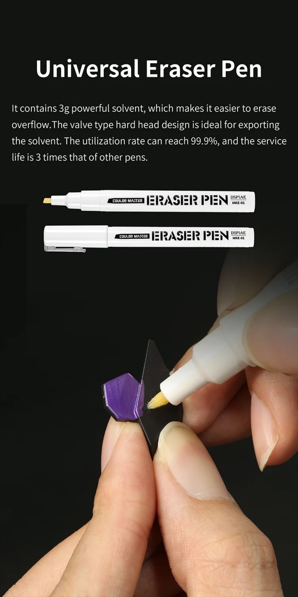 Dspiae MKE-01 Universal Eraser ปากกากําจัดปากกา Quick Erase Reusable ...