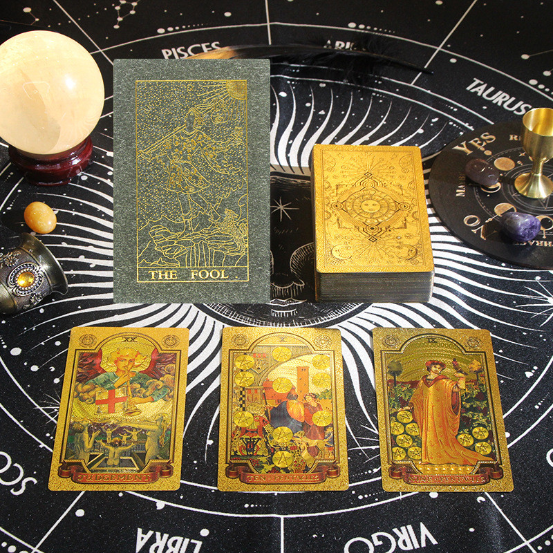 Waite Tarot Card Sun Back พลาสติก PVC กันน้ําการ์ดเกมเกมกระดานการ์ดเกม ...