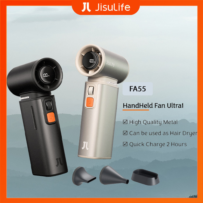 ,,Jisulife FA55 พัดลมเทอร ์ โบมือถือแบบพกพา 100 ความเร ็ วปรับมินิพัดลม ...