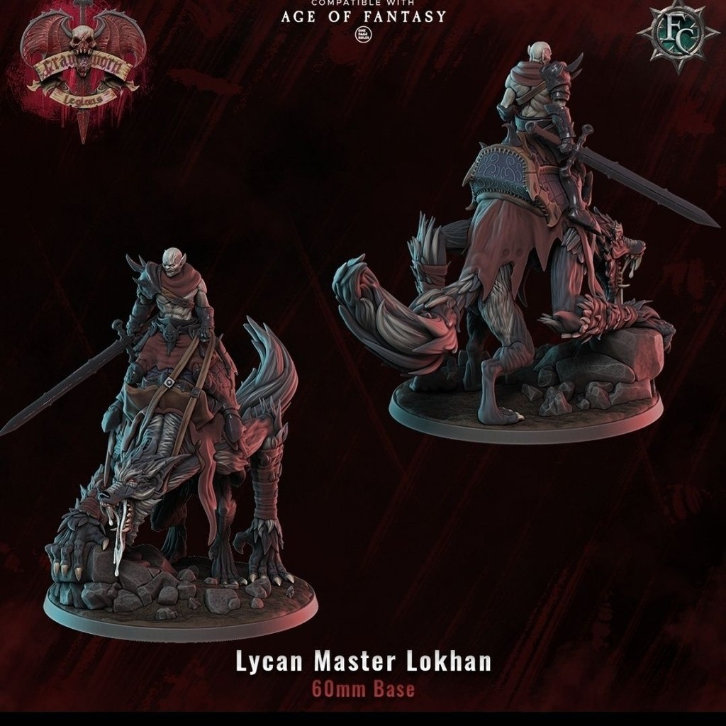 Warhammer aos Vampire Wolf Knight 70 มม. โมเดลฟิกเกอร์สีขาว | Shopee ...