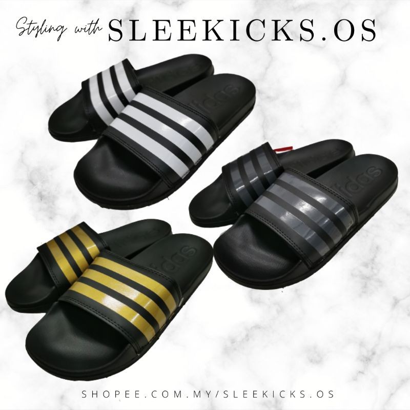 ในสต็อก (ขนาด 40-45) ADIDAS CLOUDFOAM SLIDE SELIPAR RAYA LELAKI MENS ...