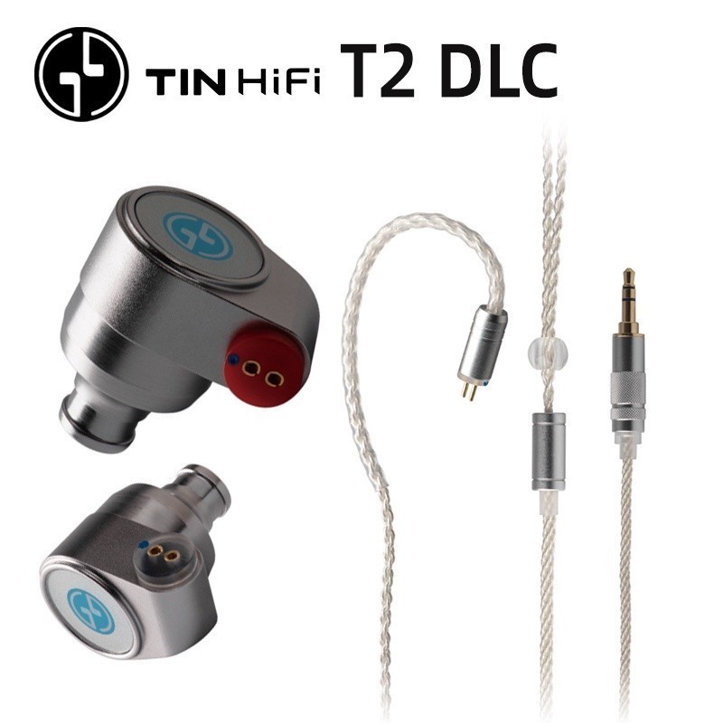 Tinhifi T2 DLC หูฟังไดนามิก HiFi 10 มม. พร้อมสายเคเบิล 2 pin IEMs ...
