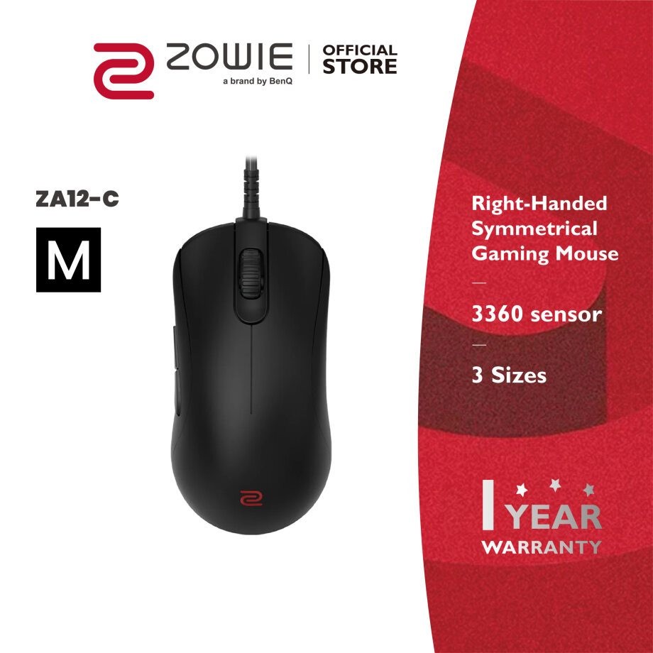 ZOWIE ZA12-C Esports Gaming Mouse ขนาด M/กลาง (เมาส์เกมมิ่ง, สายถัก ...