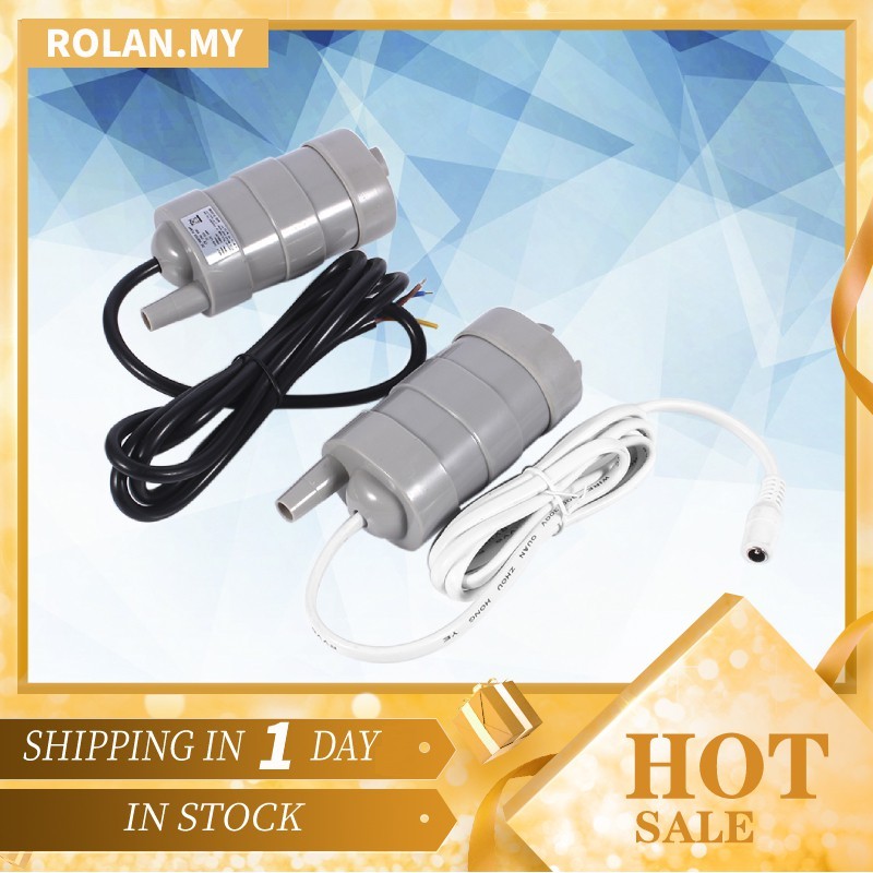 ในสต็อก Rolan Mini DC 12V แนวตั้ง Submersible มอเตอร์ปั๊มน้ํา 5M 1000L ...