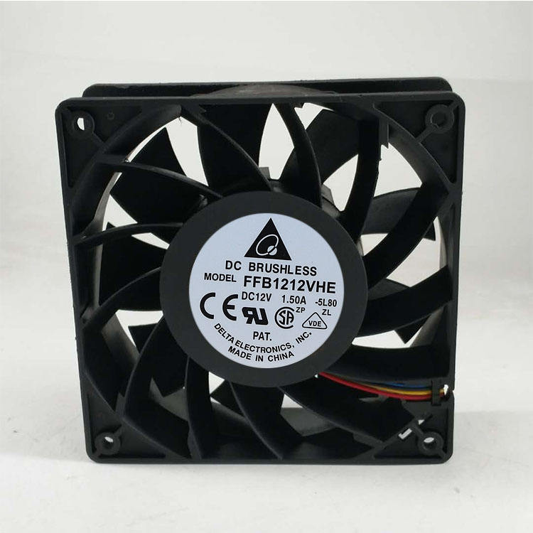 Delta FFB1212VHE 12038 DC12V 1.5A 12 ซม. 4-Pin PWM การวัดความเร็วควบคุมอุณหภูมิพัดลมรุนแรง ...
