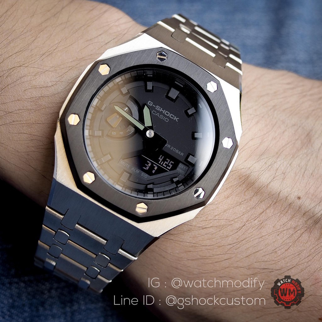 Gshock AP Stainless GEN3 Two Tone Ga-2100-1a1 ใส่ตัวหายาก Rare item ...