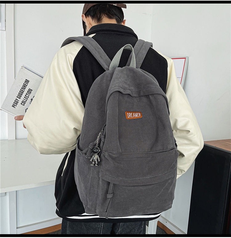 มูซูน กระเป๋านักเรียนผ้าแคนวาสญี่ปุ่นความจุขนาดใหญ่สําหรับผู้ชายและ ...