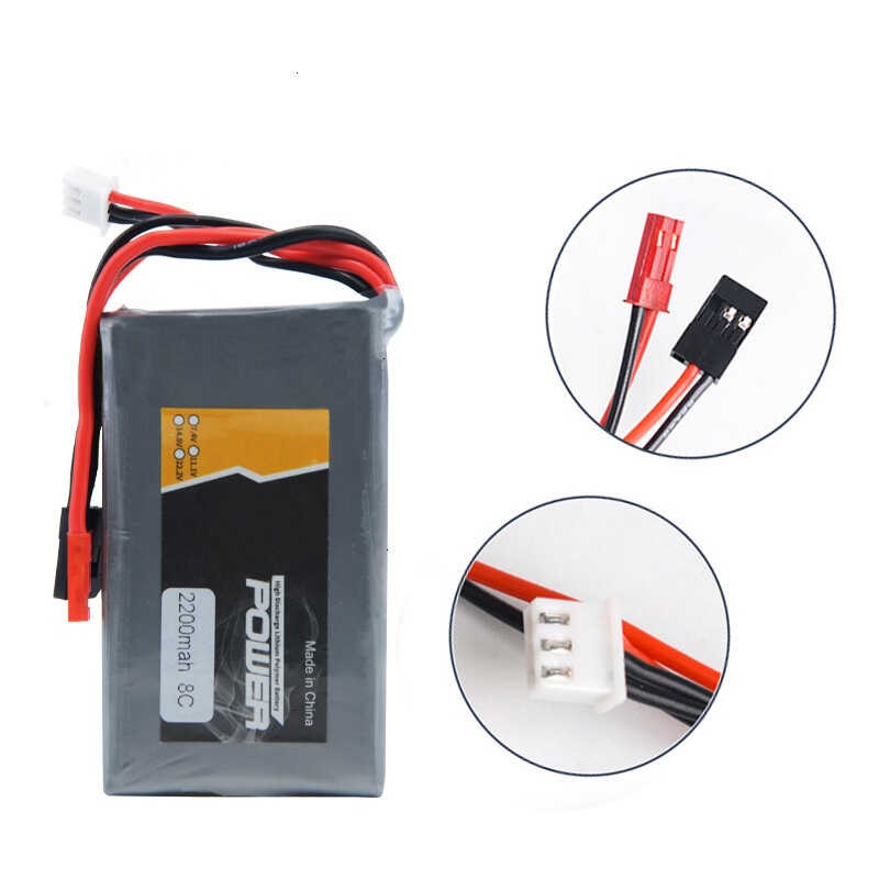 Δ พลังงานสูง 2200Mah 2S Life Battery Pack Bbl1 Futaba 3P Plug สำหรับ ...