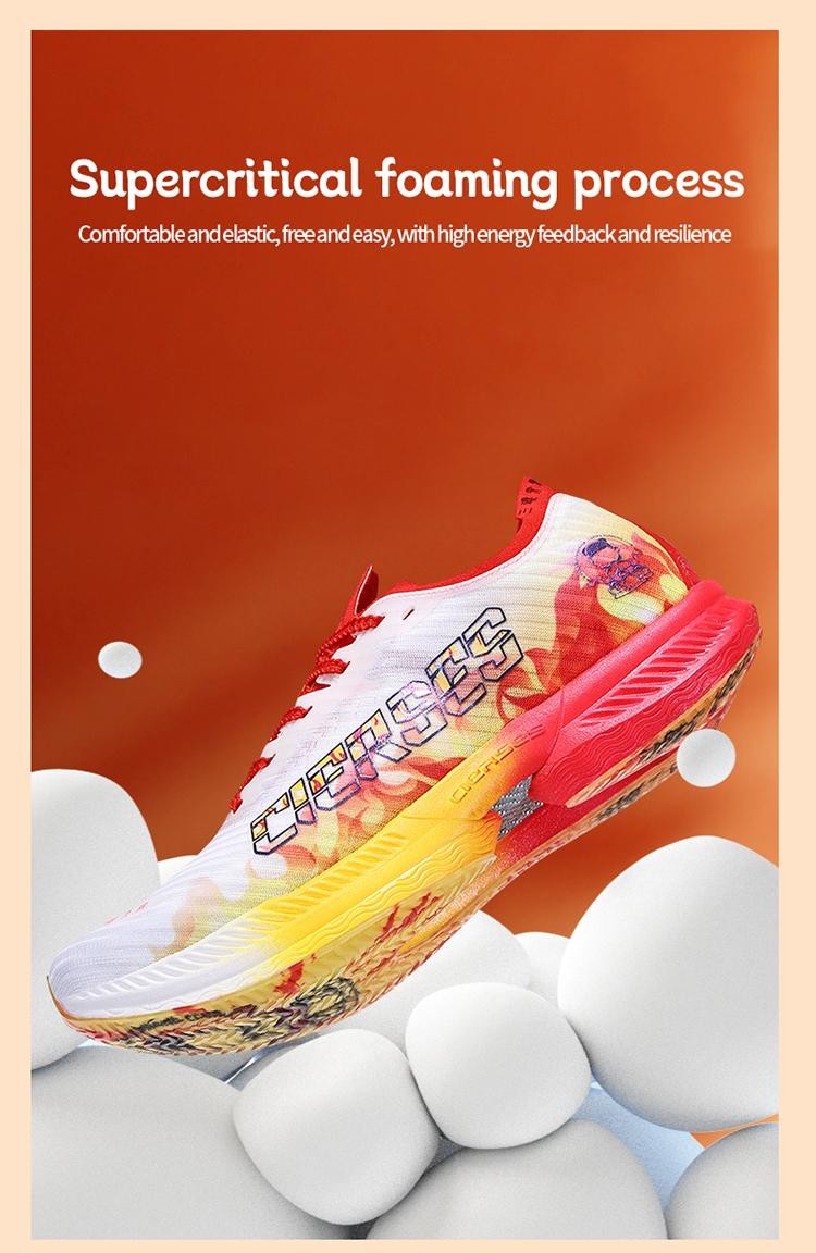 CIERES Nezha รองเท้าวิ่งมาราธอนชุบเงินคาร์บอนเต็มฝ่ามือ แข่งมืออาชีพ ...